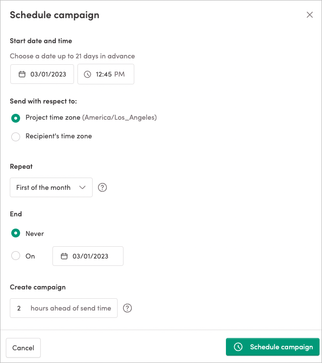 Campaign Modernization – Iterable Support Center