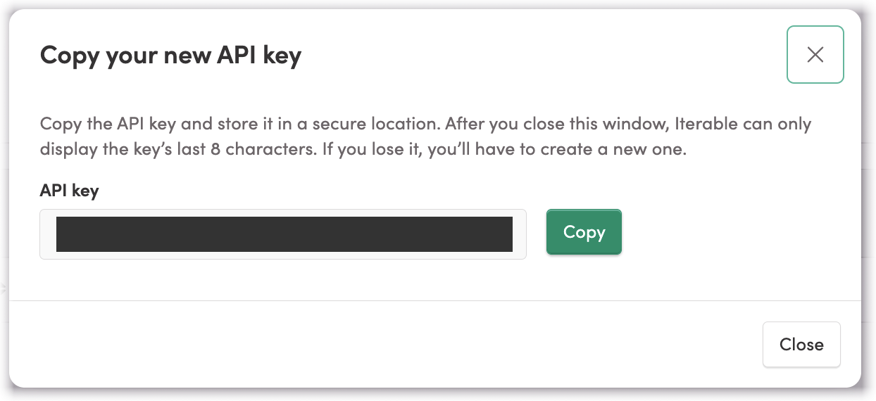 API Keys – Iterable Support Center