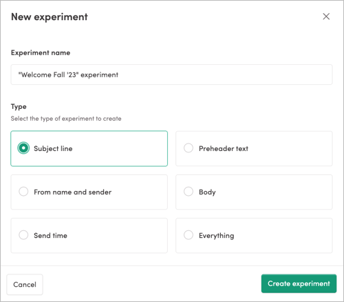 Creating An Experiment Iterable Support Center
