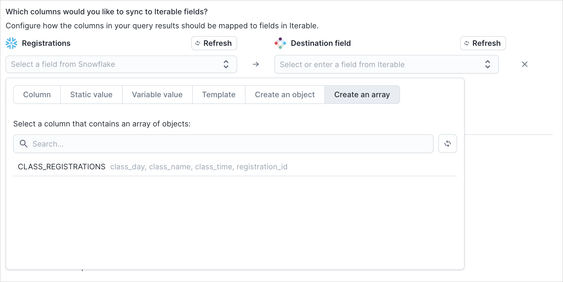 Smart Ingest Field Mapping Types Iterable Support Center 