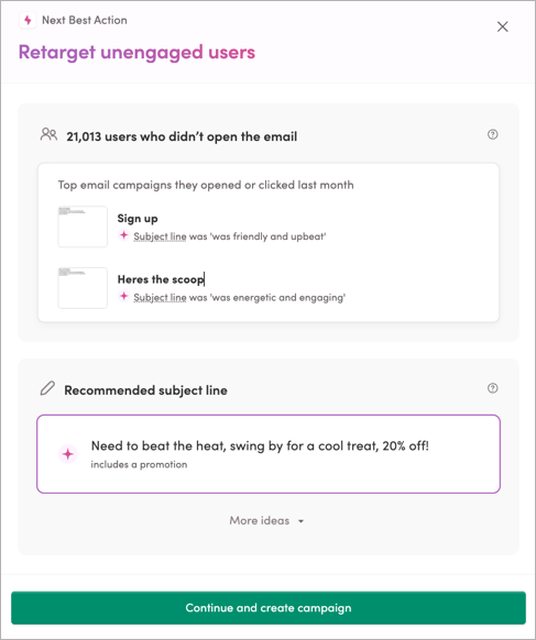 Working With Next Best Action Iterable Support Center