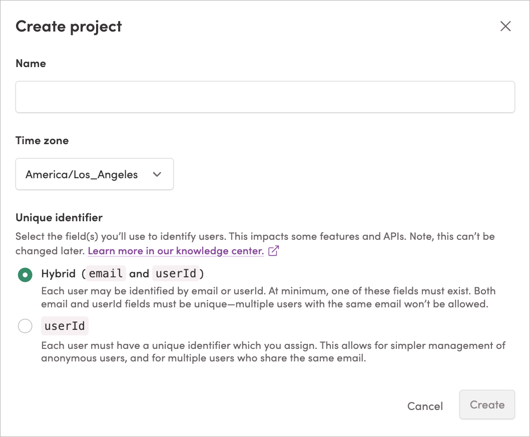 Project Types And Unique Identifiers Iterable Support Center