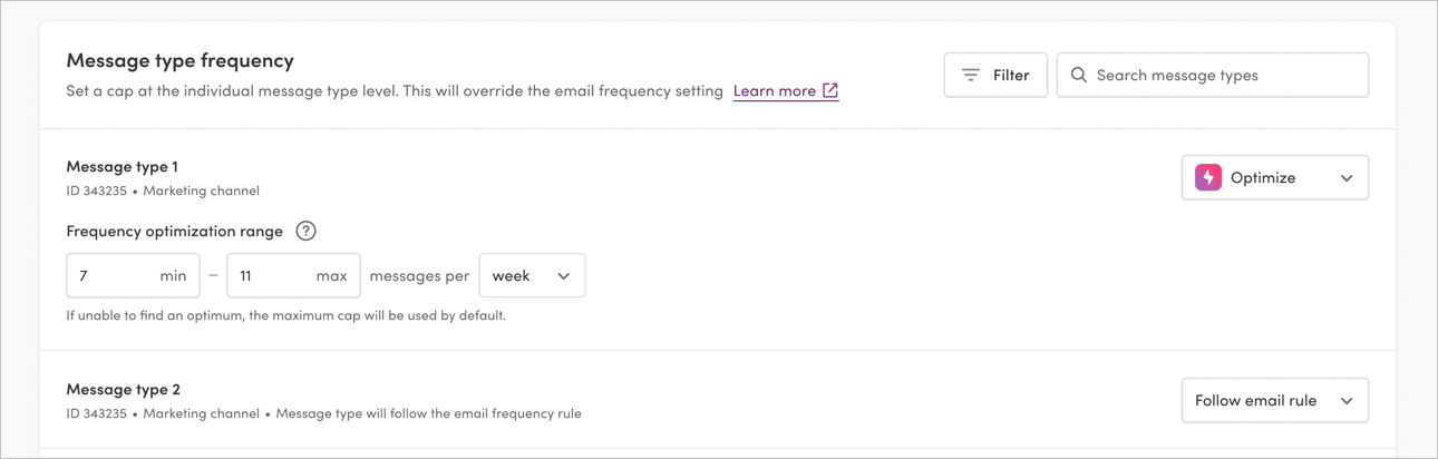 Frequency Optimization – Iterable Support Center