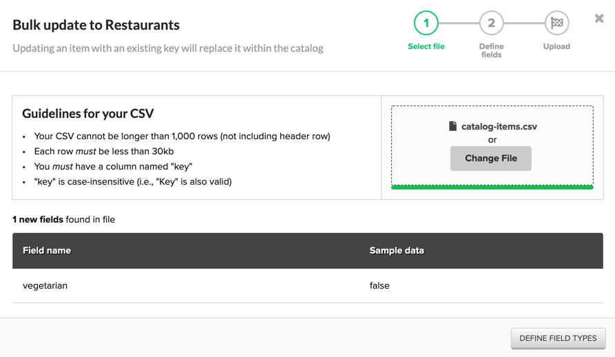 Defining Data Types for Catalog Item Fields – Iterable Support Center