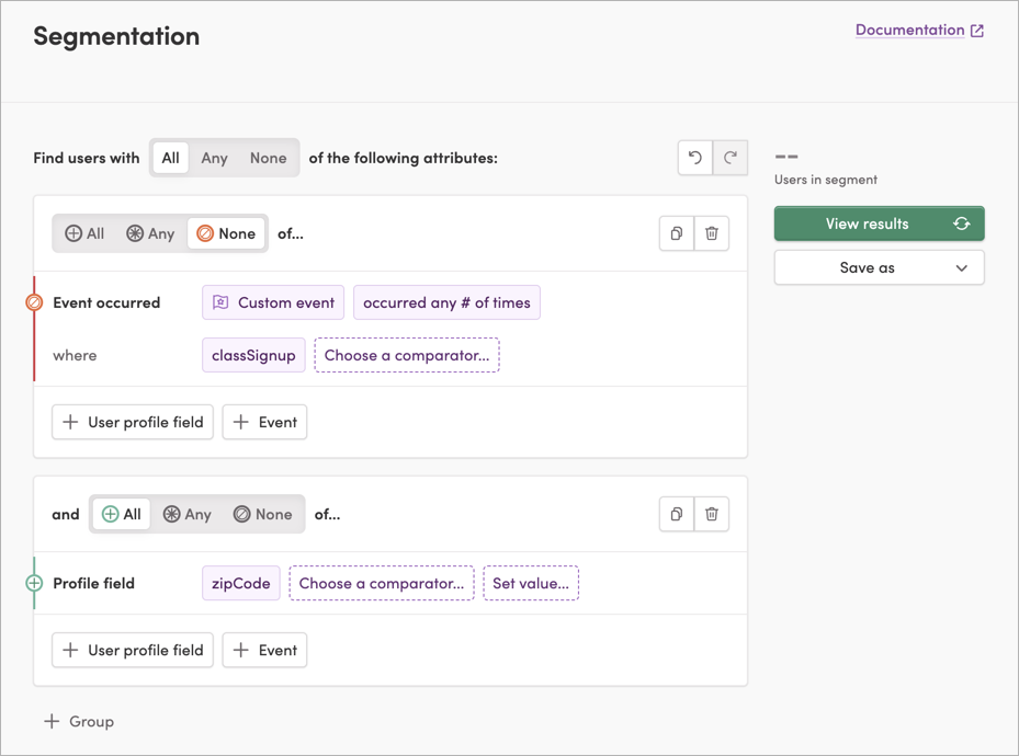 Creating a Segmentation Query – Iterable Support Center