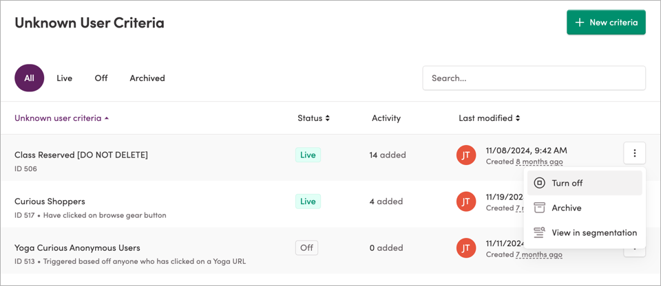 Unknown User Profile Creation – Iterable Support Center