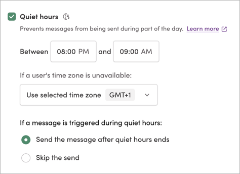 Quiet Hours – Iterable Support Center