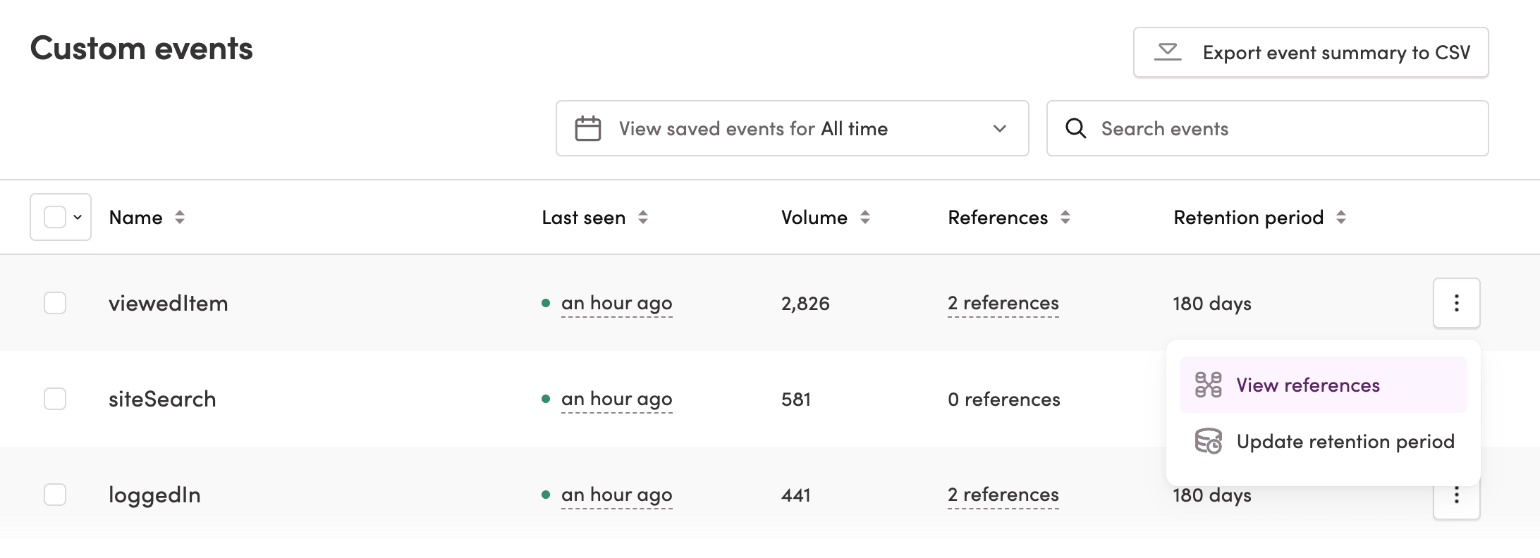 Monitoring Custom Event Usage – Iterable Support Center